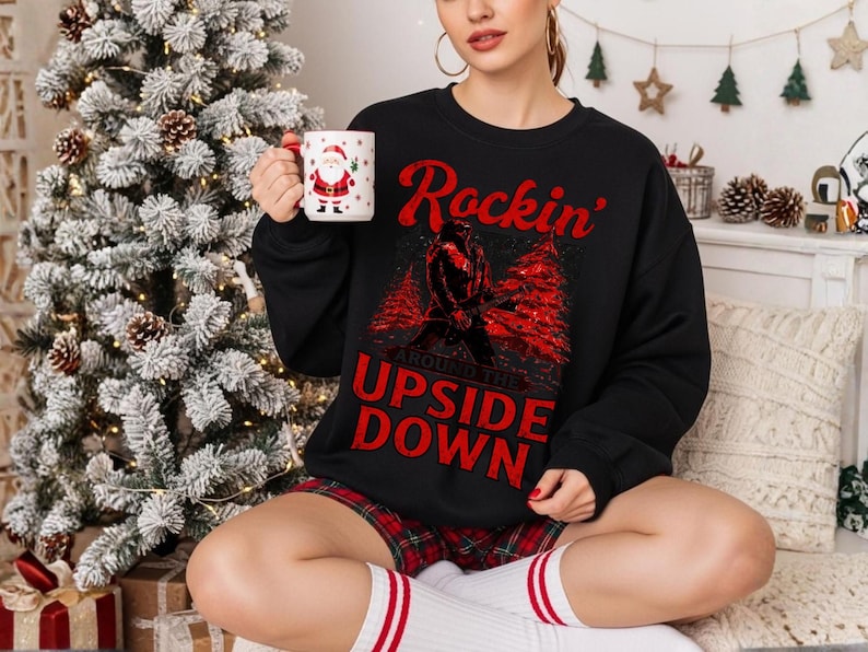 Stranger Things Christmas Eddie Munson Rockin' Upside Down Png Digital ...