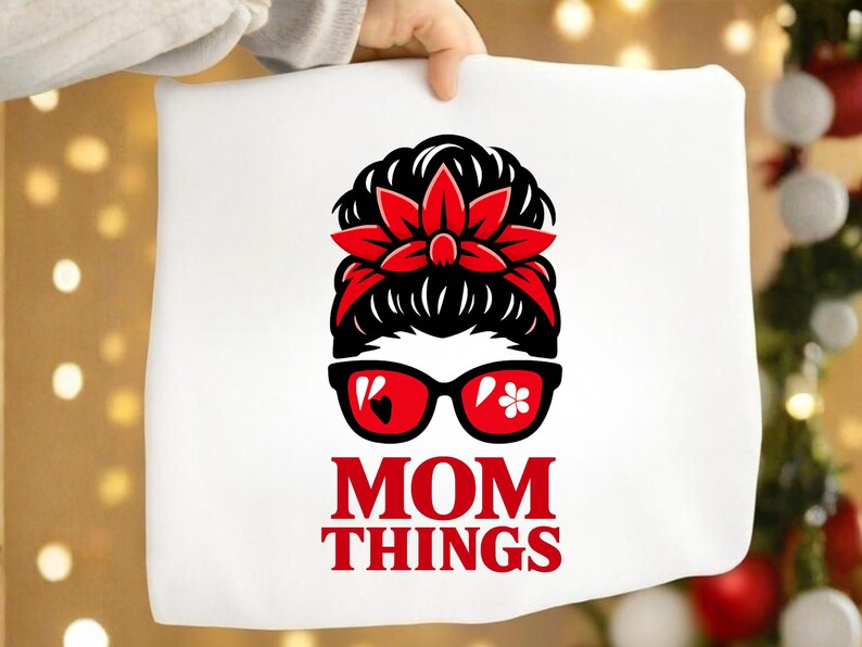Mom Things PNG, Messy Bun Demogorgon Sublimation, Stranger Mama Gifts ...