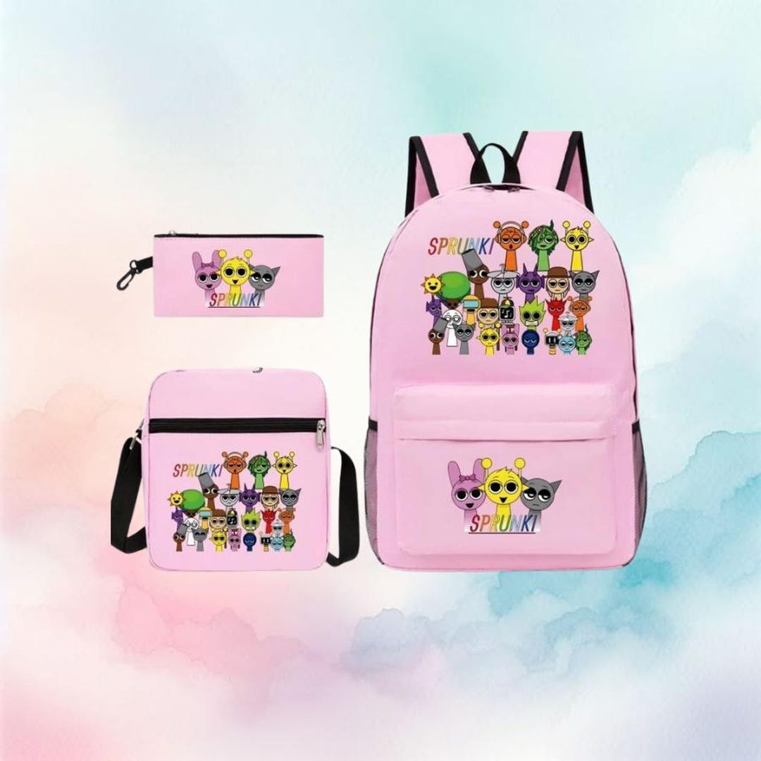 Kawaii Alien Kids Backpack | Cartoon Creature School Bookbag - Etsy