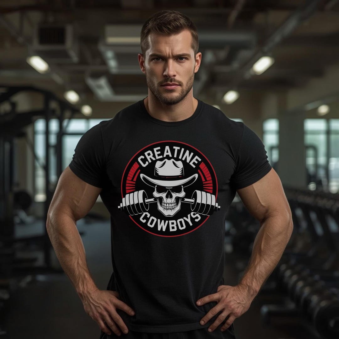 Creatine Cowboys Flagship T-shirt | Muscle Gym Fitness Workout Tee - Etsy