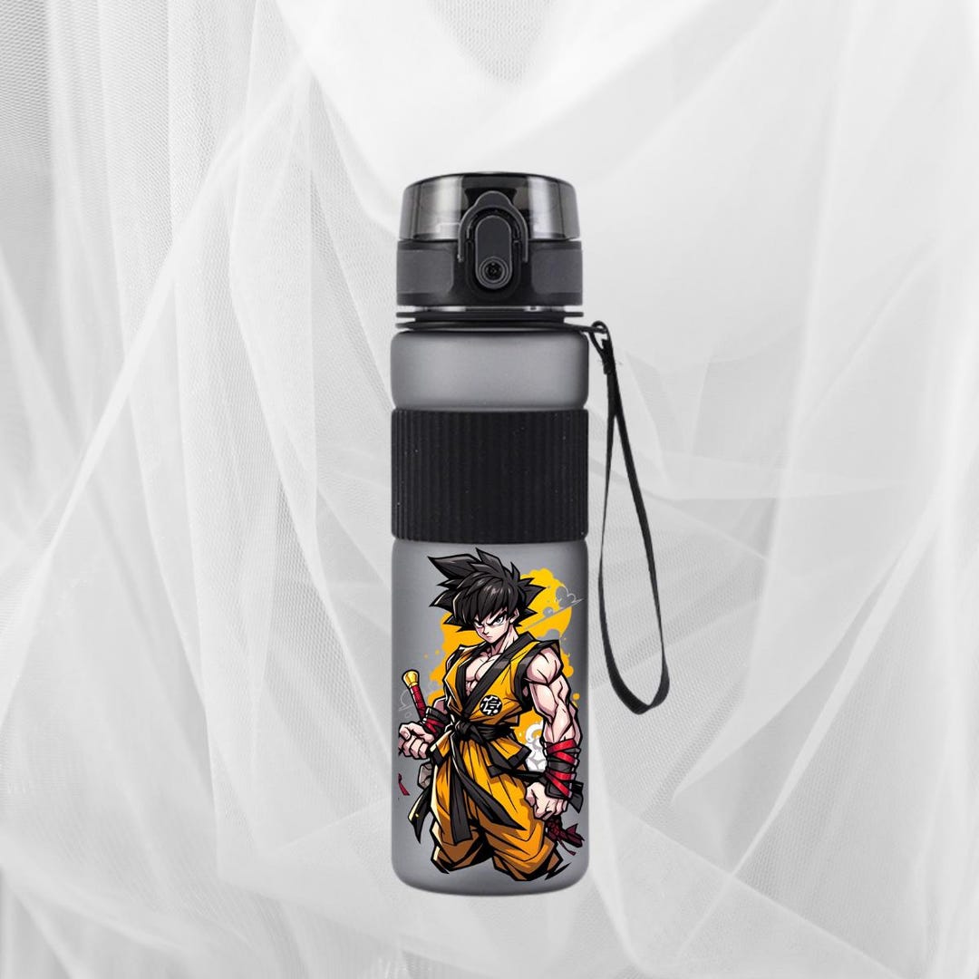 Son Goku Waist-shaped Water Bottle – Dragon Ball Anime Slim Reusable ...