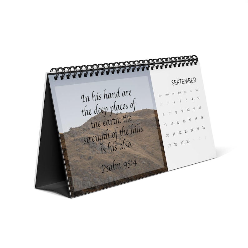 Scripture Landscape Calendar 2026 Desktop Calendar | King James Version ...