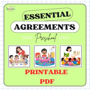 Essential Agreements Visual Posters | Preschool Classroom Rules | Early ...