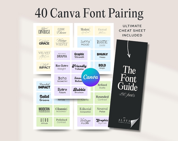 Canva Font Pairing Guide Ultimate Cheat Sheet for Typography ...