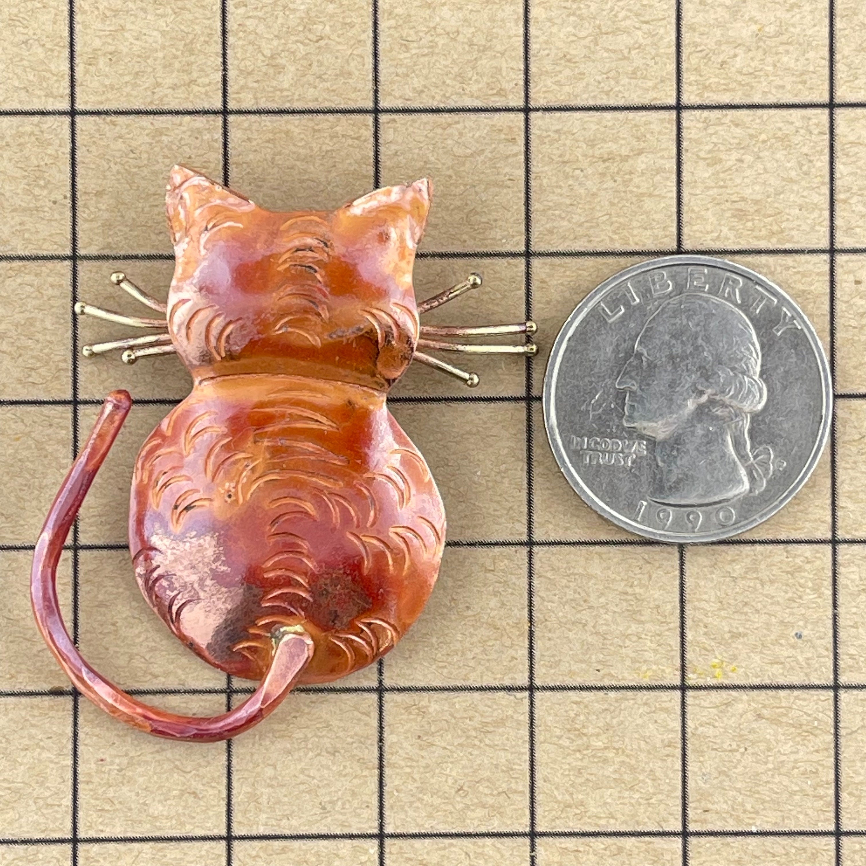 Copper Cat Pendant, Cat for Jewelry Making, Patricia Healey Copper ...