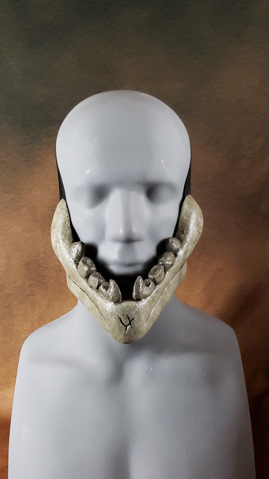 Cryptid Jaw / Death Mask / Skull / Skeleton / Animal Jaw / Resin Half ...
