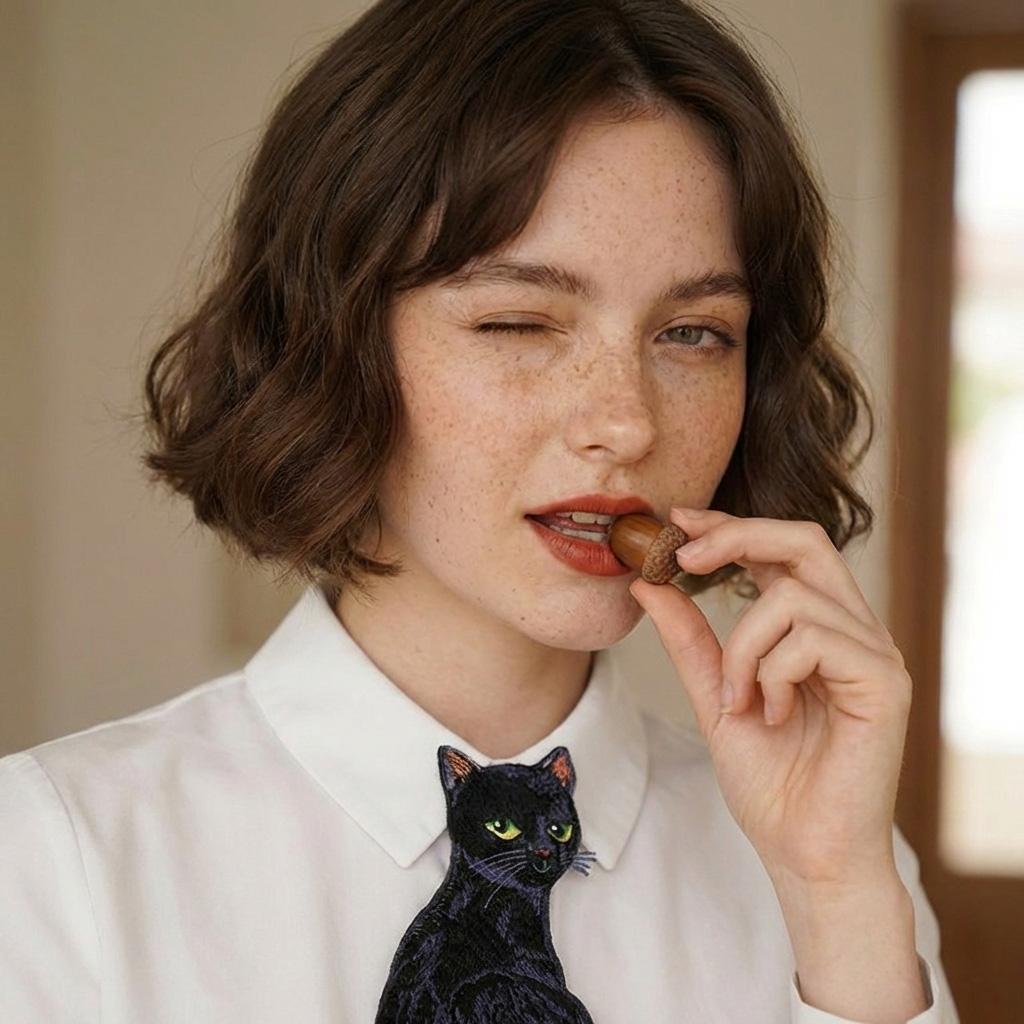 Embroidered Black Cat Tie,embroidery Tie Necktie,unisex Necktie,necktie ...