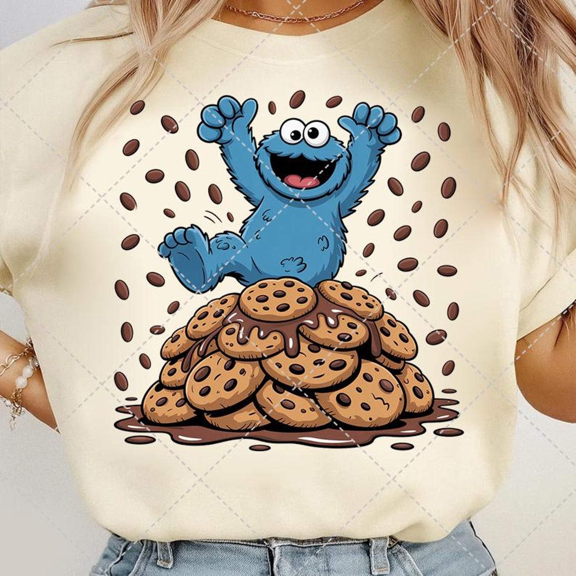 Cookie Monster PNG Bundle 5 Designs – Sesame Street Elmo Big Bird, Me ...