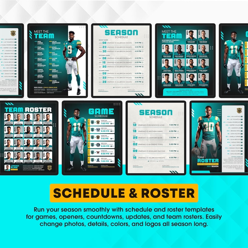 100+ Football Social Media Template Pack | Editable Canva Designs for ...