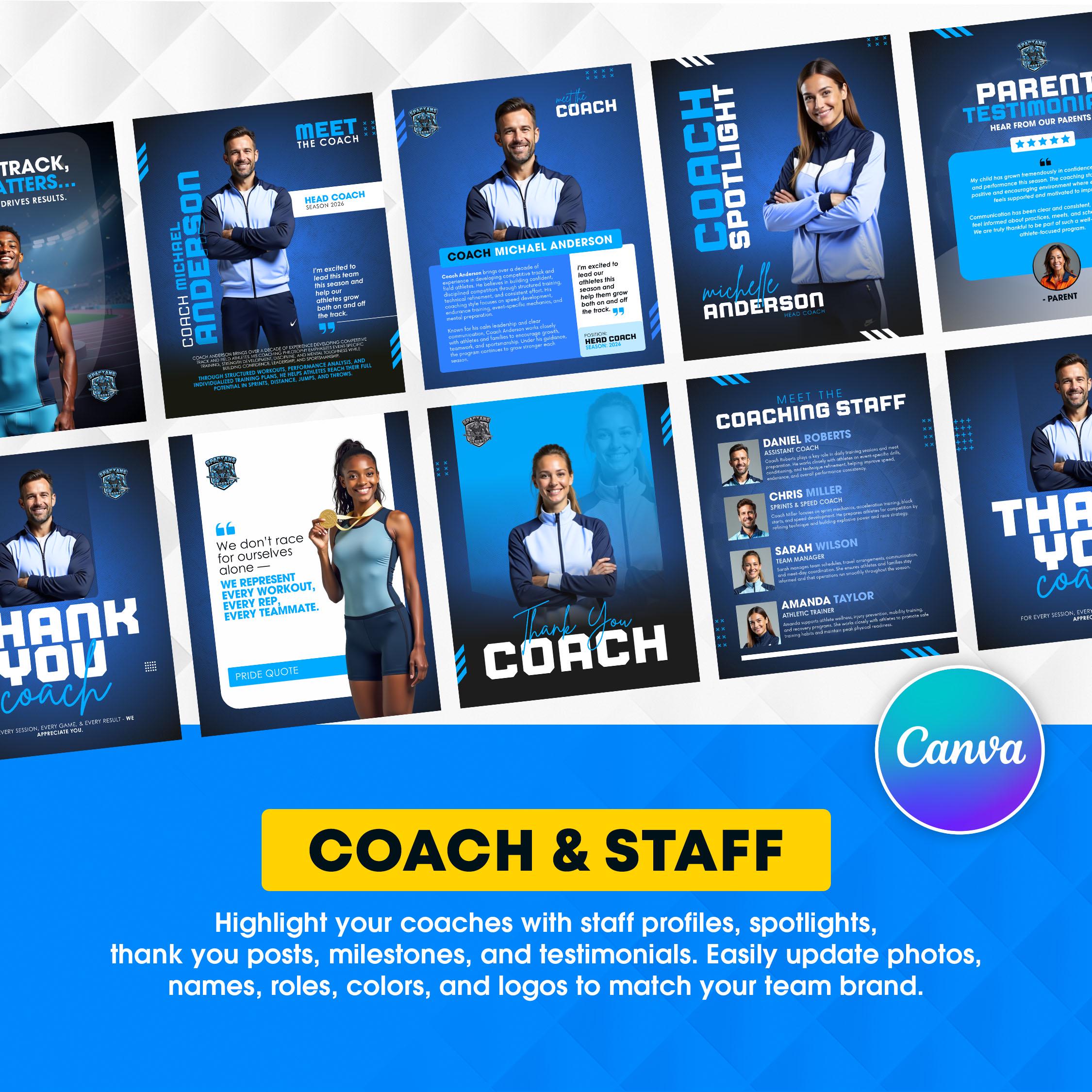 100+ Track and Field Social Media Templates | Editable Canva Meet Day ...