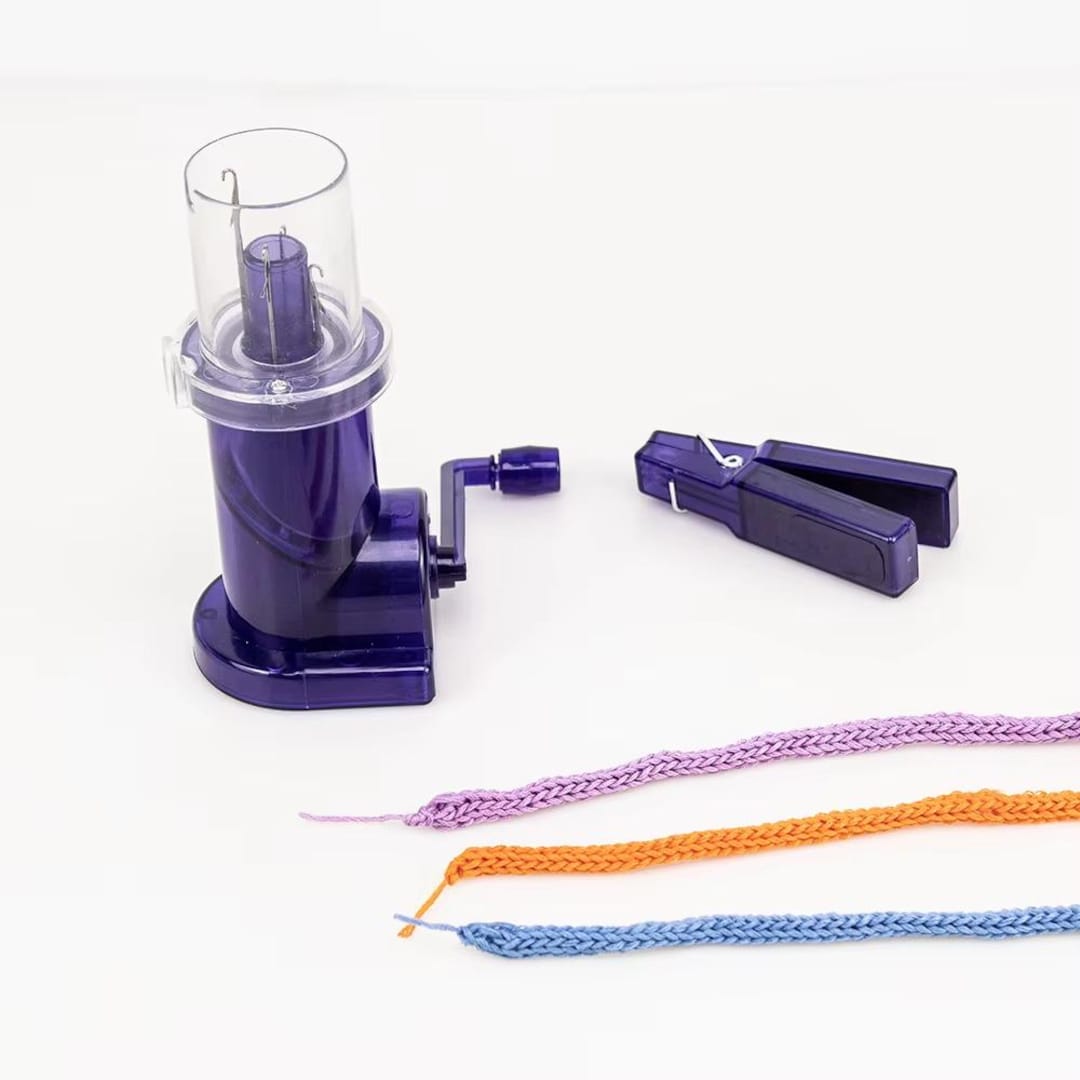 Portable Hand Knitting Machine Embellishment Knit Loom With Hand Crank ...
