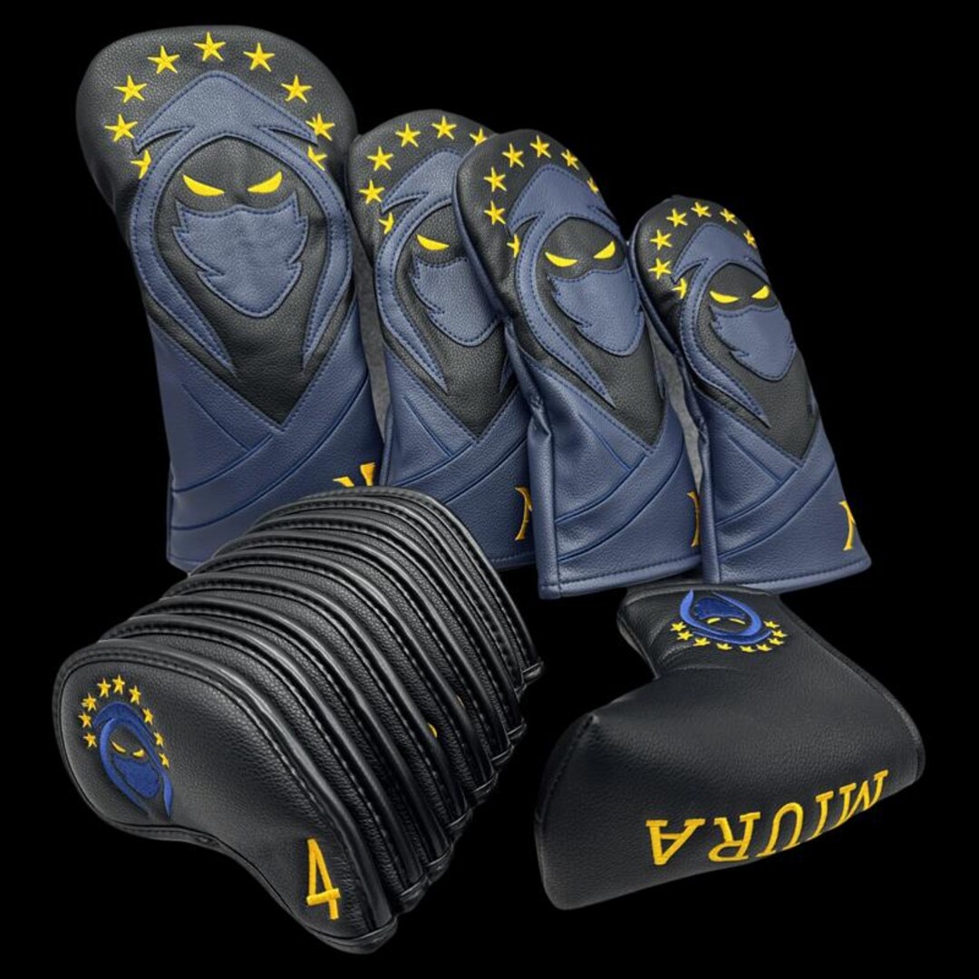 Miura Golf Club Wood Head Covers Driver WF Hybrid Iron Blade Headcovers ...