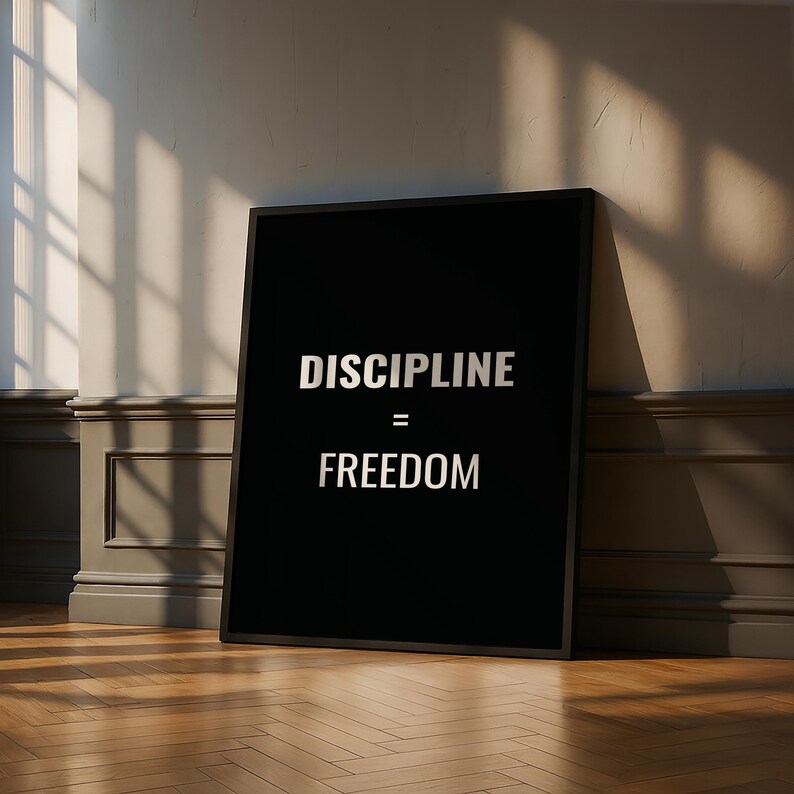 Discipline = Freedom Printable Wall Art - Etsy