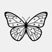 Celestial Butterfly SVG Outline, Star Wing Insect Clipart, Magical ...
