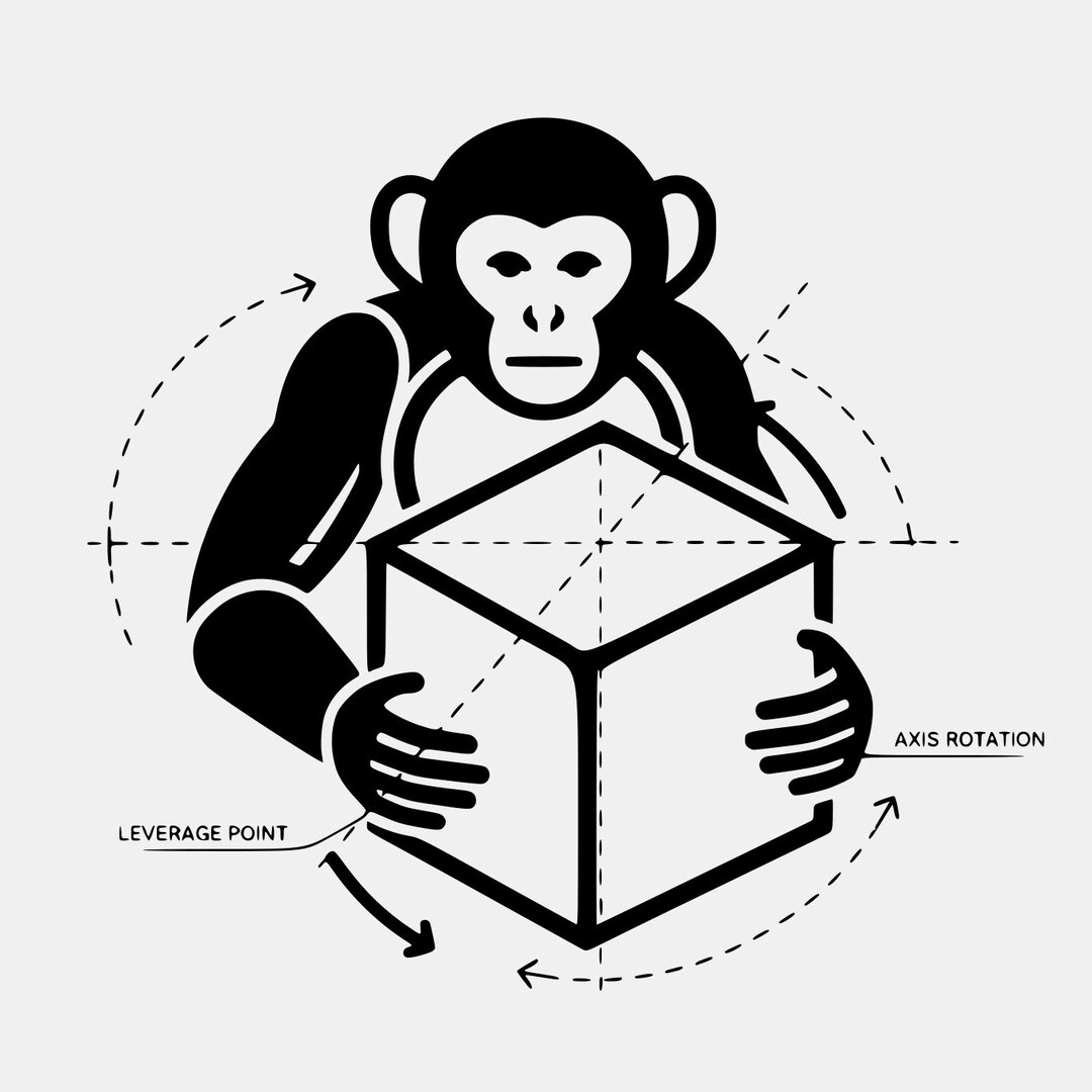 Capuchin Monkey Laser Cut SVG File, Animal Physics Diagram Sticker ...