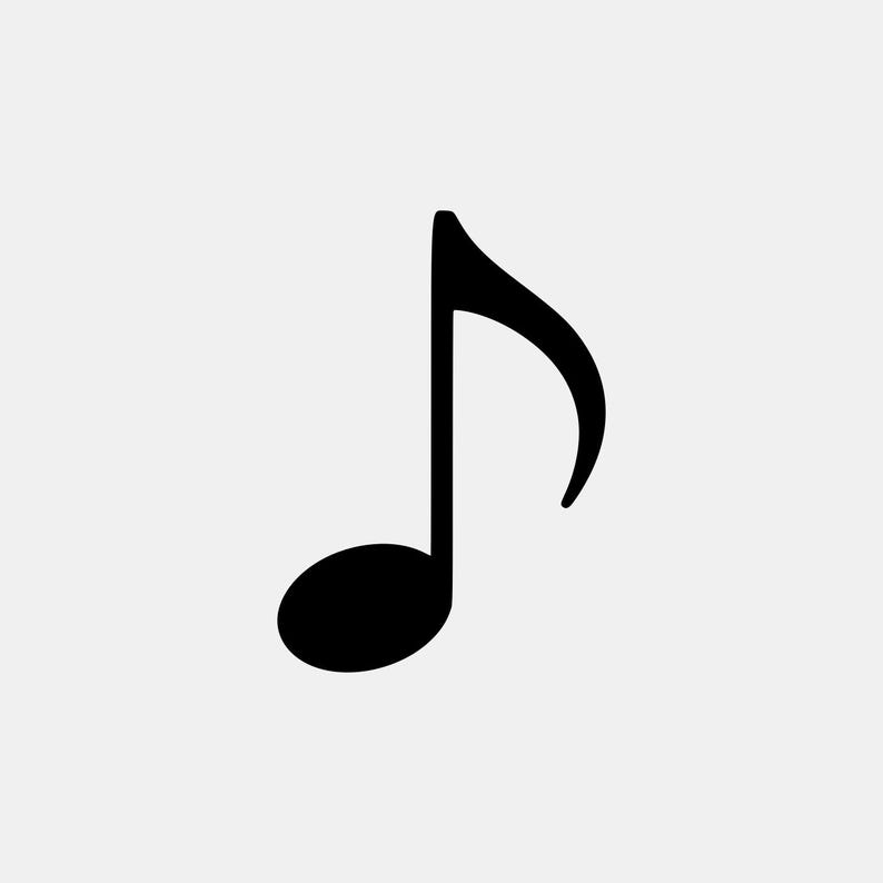Eighth Note SVG PNG: Graphic Musical Symbol Design (digital Download ...