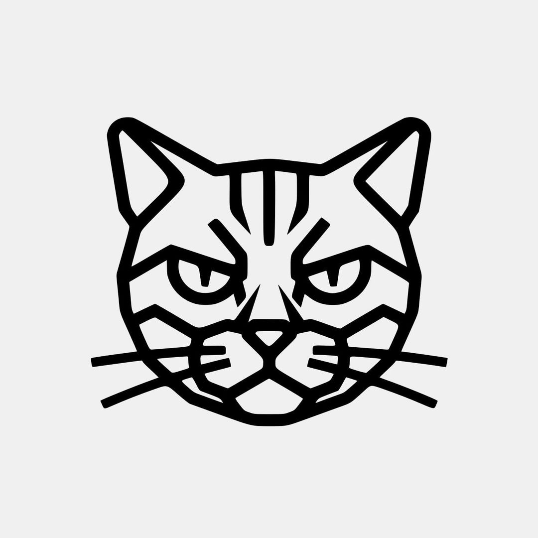 Grumpy Cat Face SVG, Rude Animal Laser Cut File for Crafts, Sarcastic ...