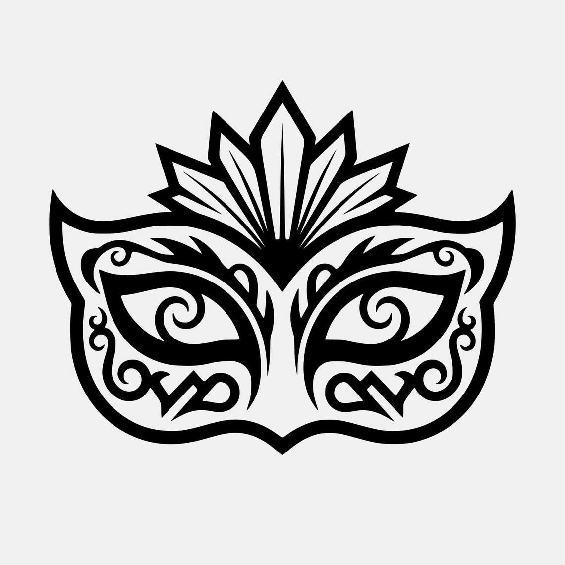 Mardi Gras Showgirl Mask SVG, Laser Cut Masquerade Costume Design ...