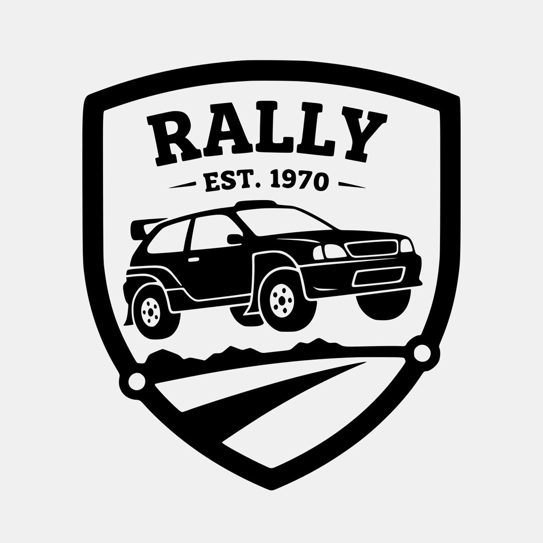 Rally Car SVG Est 1970, Racing Silhouette Clipart for T-shirts, Decals ...