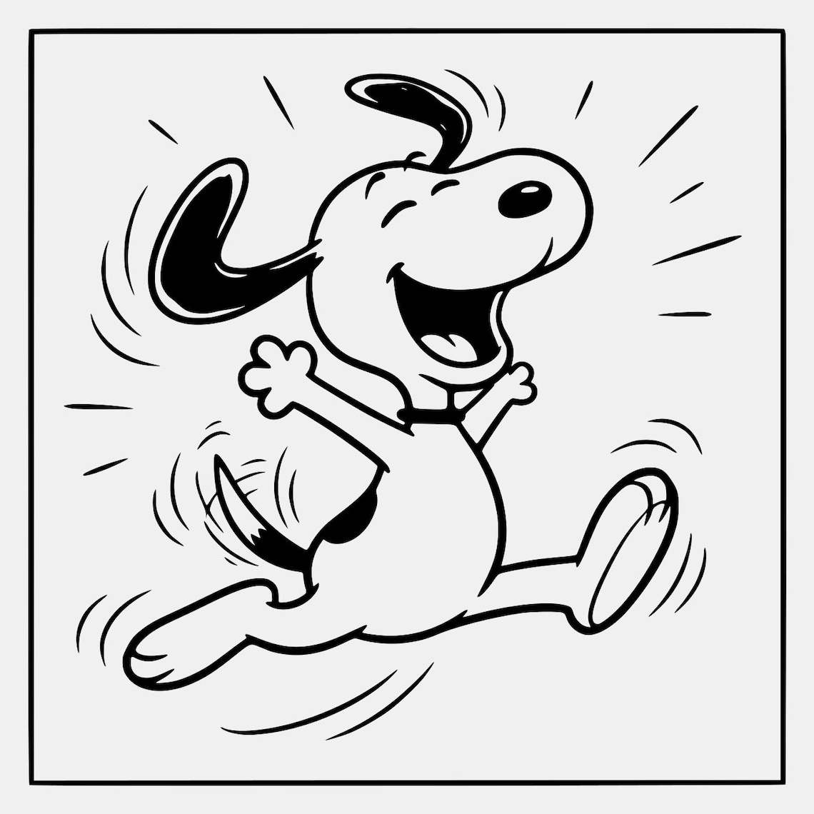 Snoopy Dancing SVG PNG: Joyful Cartoon Design (digital Download) - Etsy