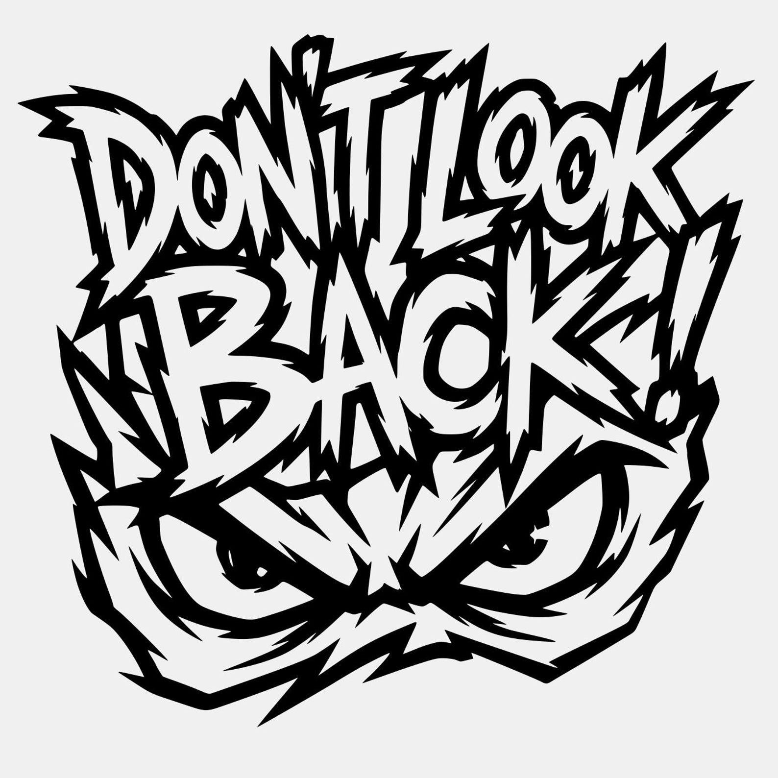 Don't Look Back Warning Glare SVG, Menacing Eyes Graphic T-shirt Design ...