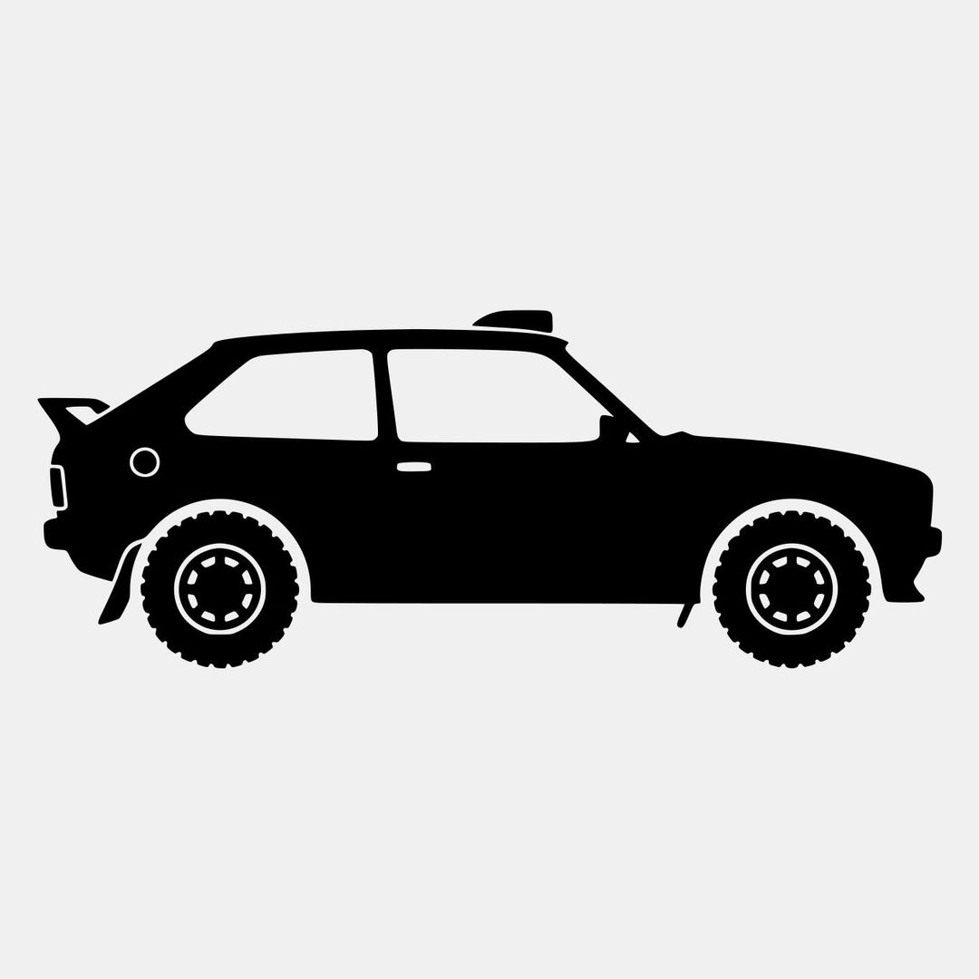 Rally Car Silhouette SVG, Off-road Racing Vehicle Clipart for T-shirts ...