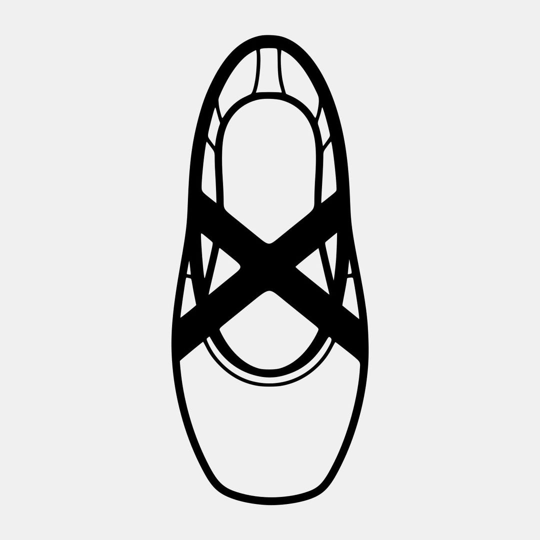 Ballet Slipper Outline SVG, Dance Shoe Clipart for Crafts, Digital ...