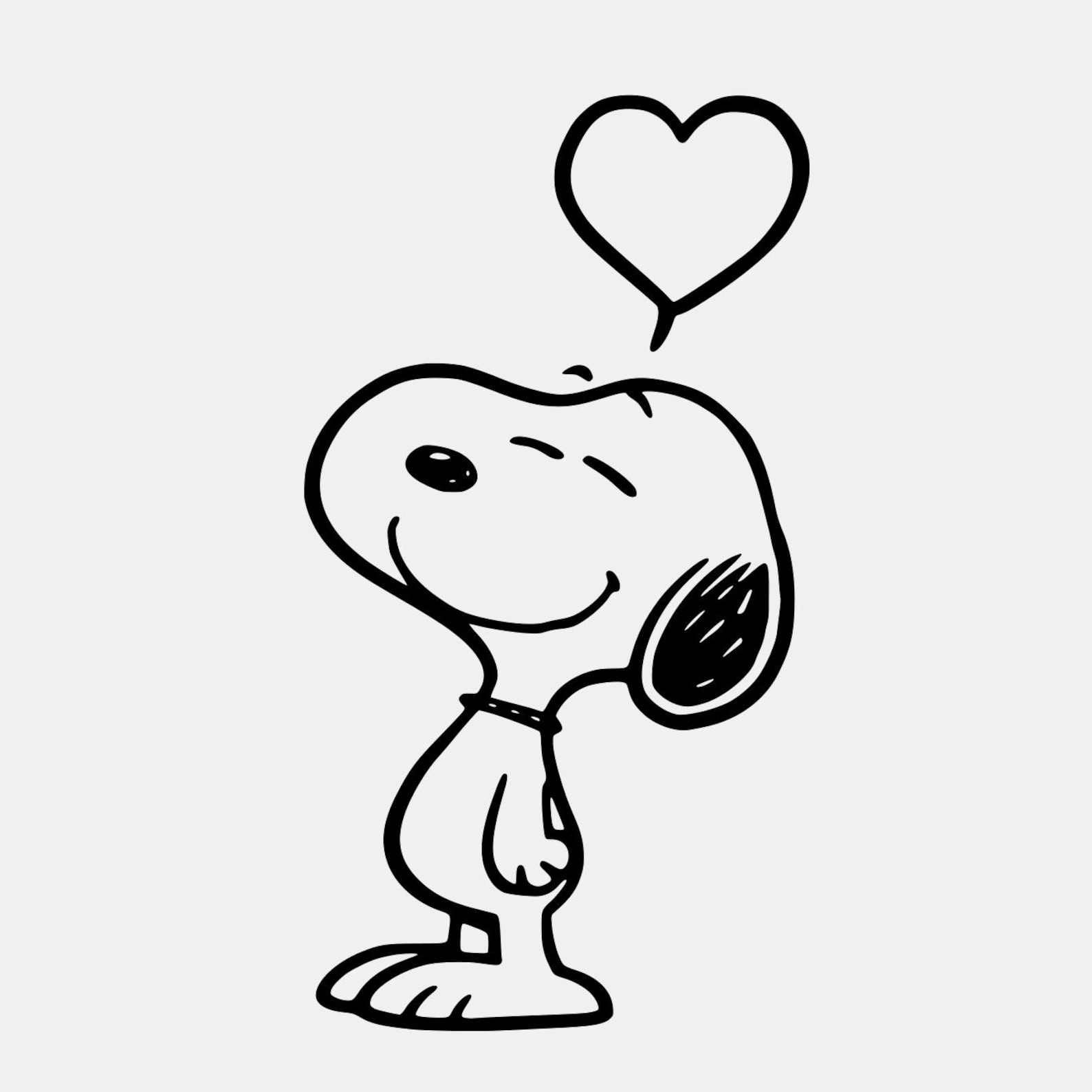 Snoopy Heart SVG, Enthusiastic Adoration Clipart (digital Download) - Etsy