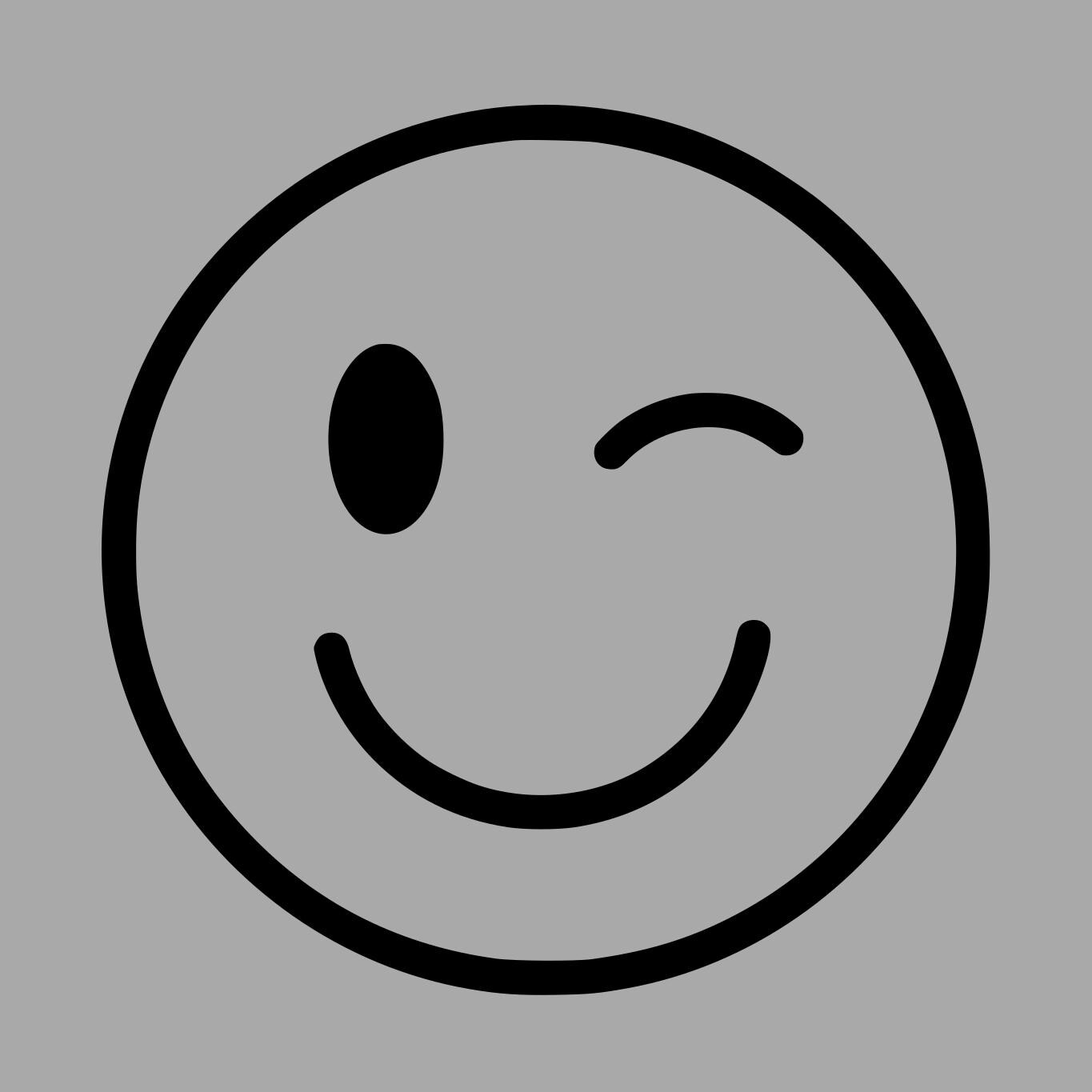 Cute Winking Face SVG, Doodle Smile Icon for Crafts and Digital Art ...