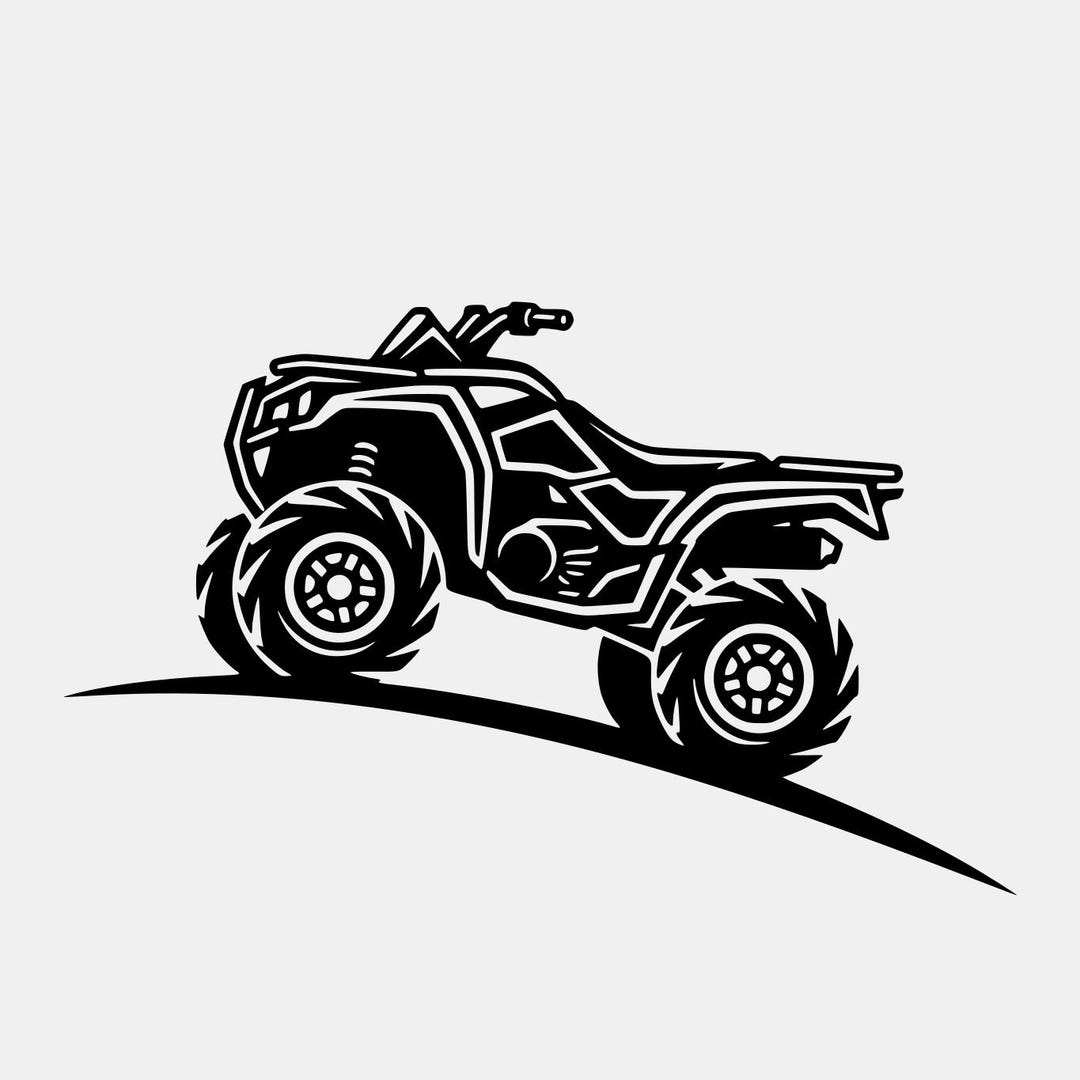 ATV Quad Bike SVG Clipart, Off-road Vehicle Vector Art, Outdoor ...