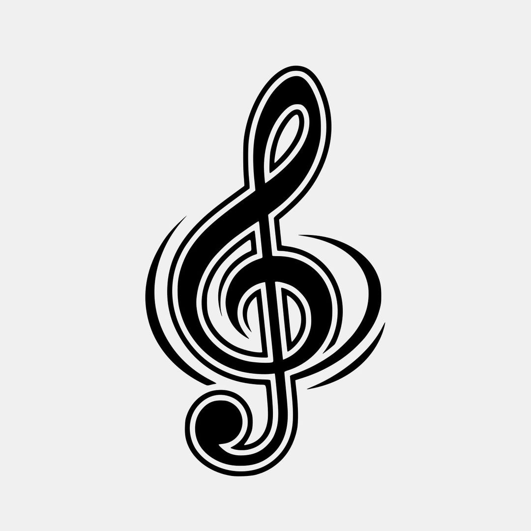Treble Clef SVG PNG: Bold Graphic Design for Music Lovers (digital ...