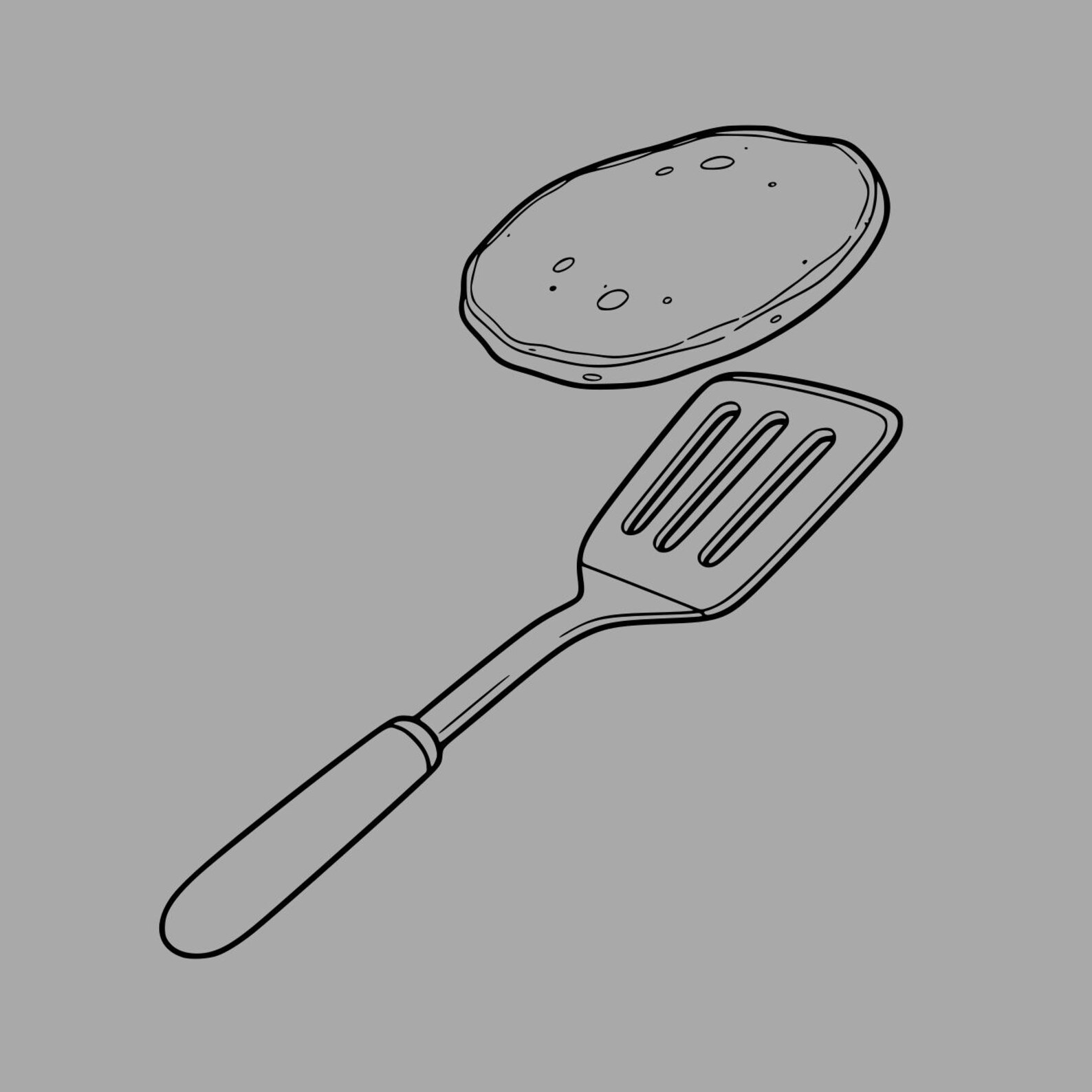 Pancake Flipping Spatula SVG, Kitchen Utensil Clipart for Cricut ...