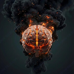 Brain Fried PNG, Dark Surreal Exploding Brain Art (digital Download) - Etsy