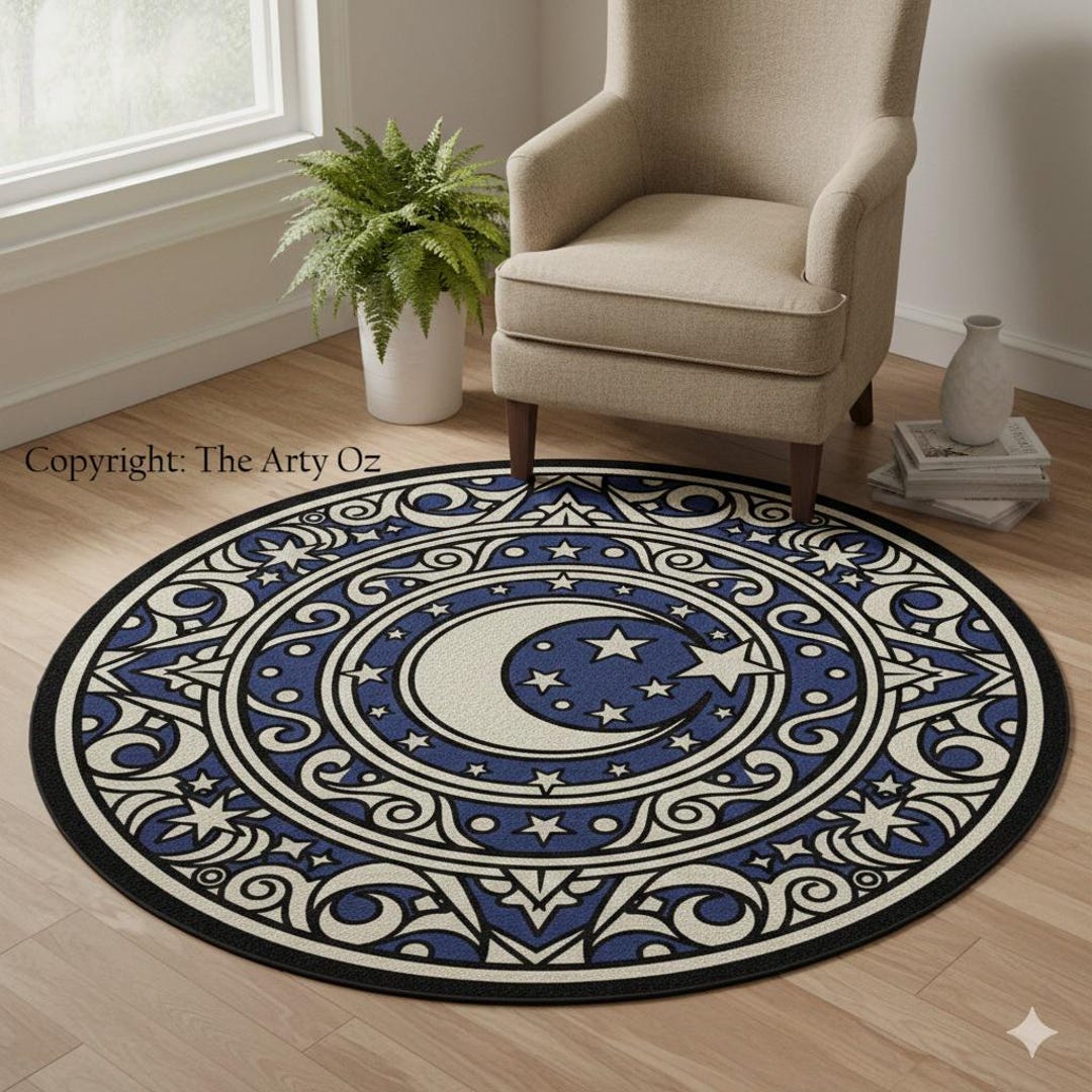 Celestial - Tufting Design Digital Files. Inc: 3 Pngs (outline, Colour ...