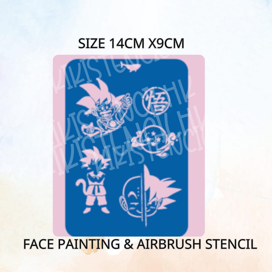 Dragon Ball Facepainting | Airbrush Stencil - Etsy