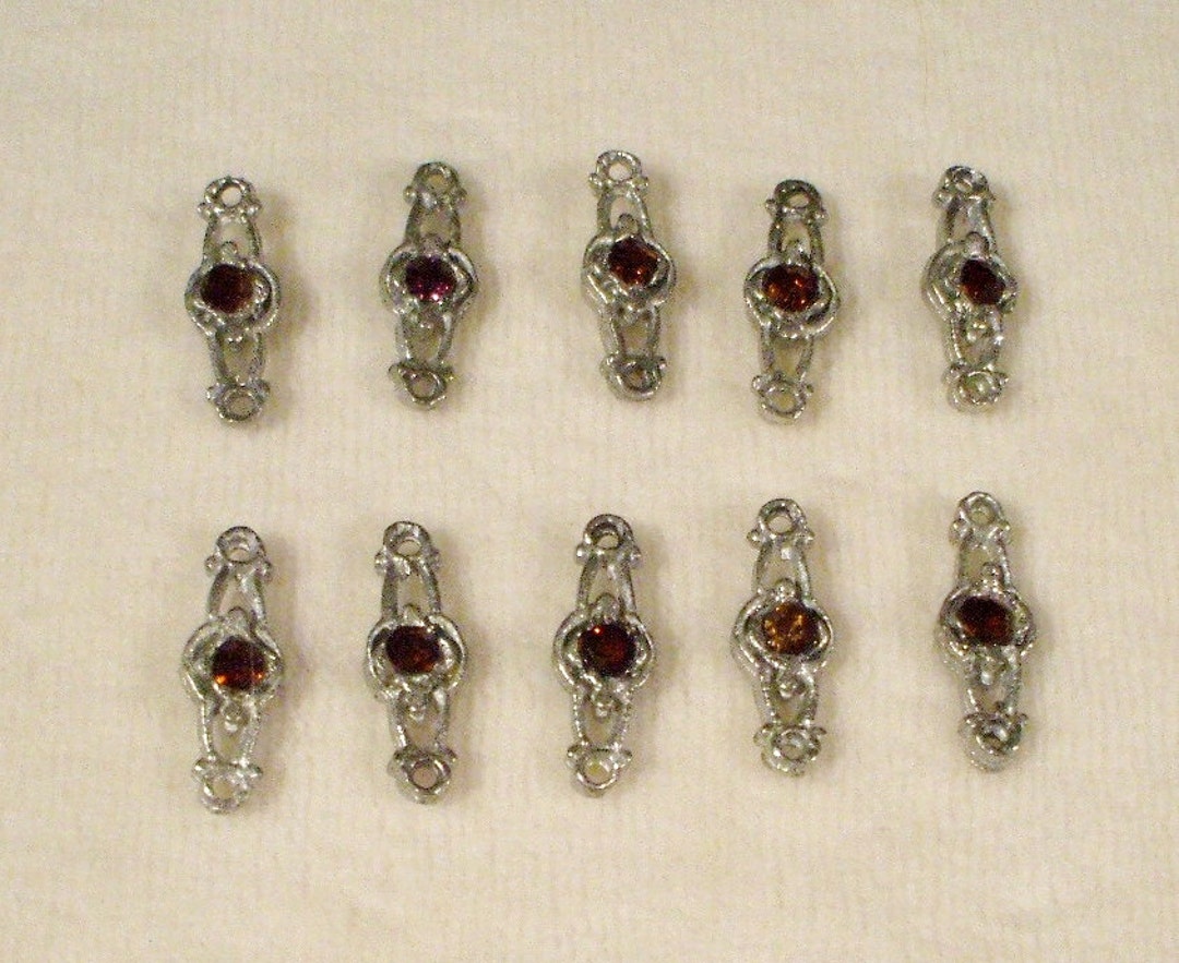 10 Rhinestone Necklace Connectors - Etsy