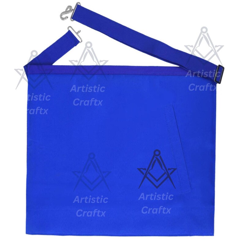 Senior Steward Blue Lodge Officer Apron Set | Royal Blue Masonic Apron ...