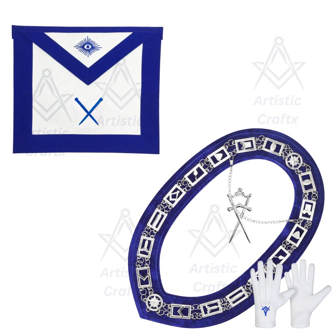 Master of Ceremonies Blue Lodge Officer Apron – Royal Blue & White ...