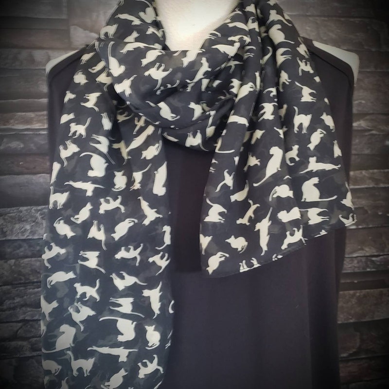 Long Printed Velvet Scarf - Etsy