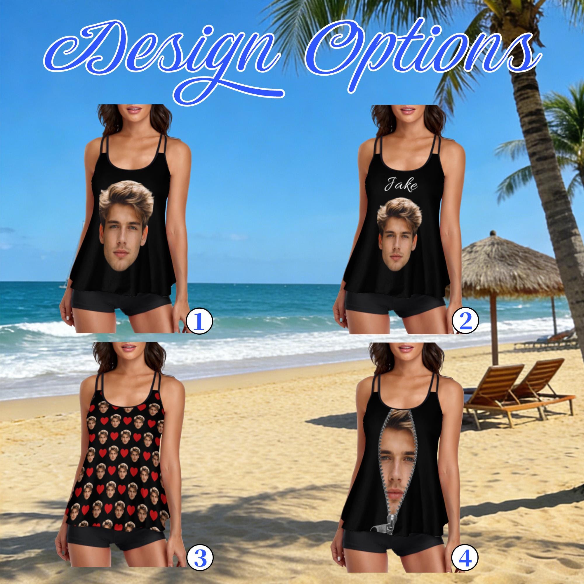 Personalized Bathing Suit With Face Custom Photo Swimwear Bachelorette ...