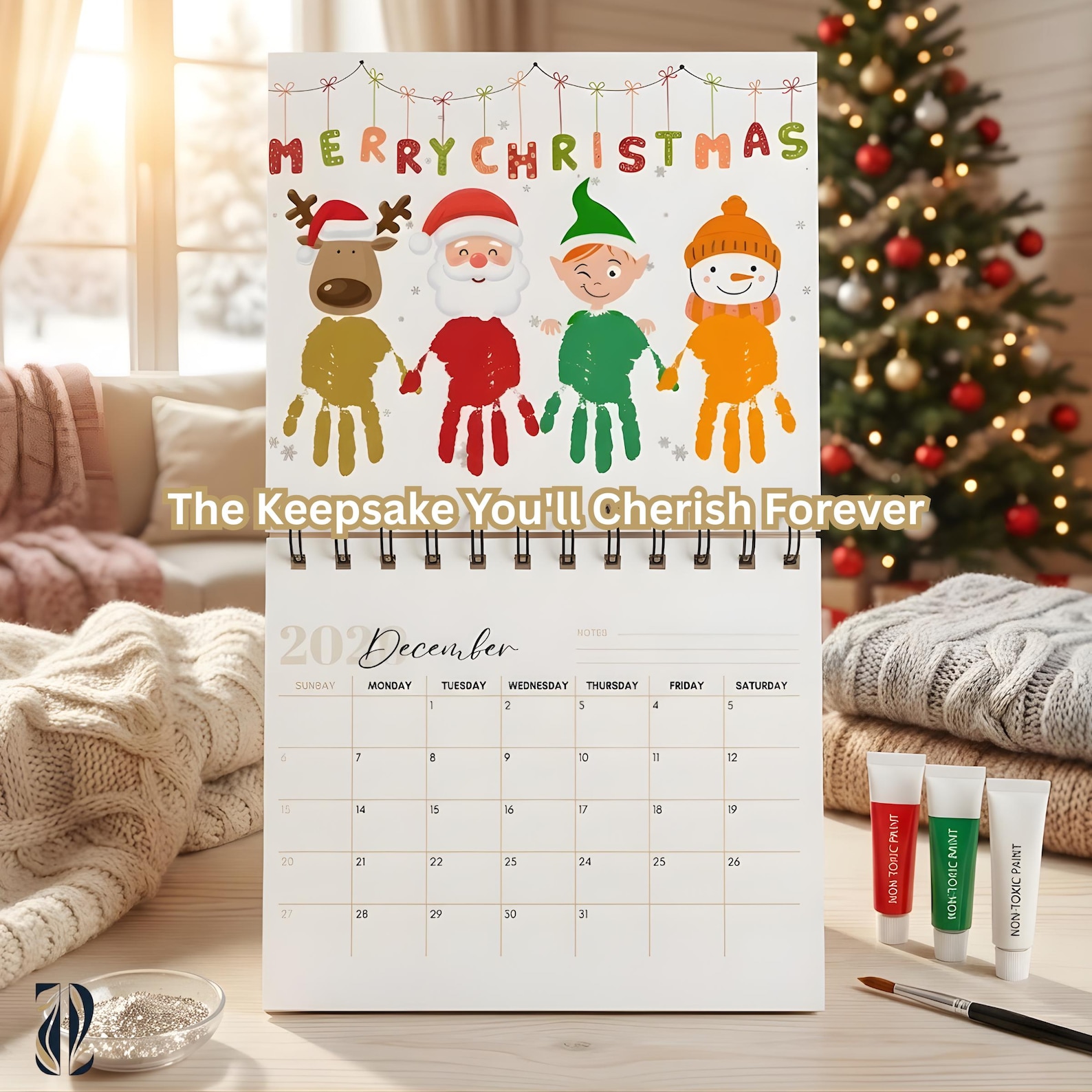 2026 Handprint Calendar Template | Printable Handprint Art for Kids ...