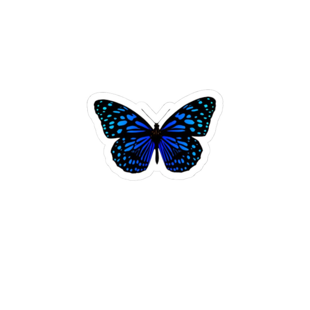 Blue Monarch Butterfly Sticker | Kiss-cut Sticker - Etsy Australia