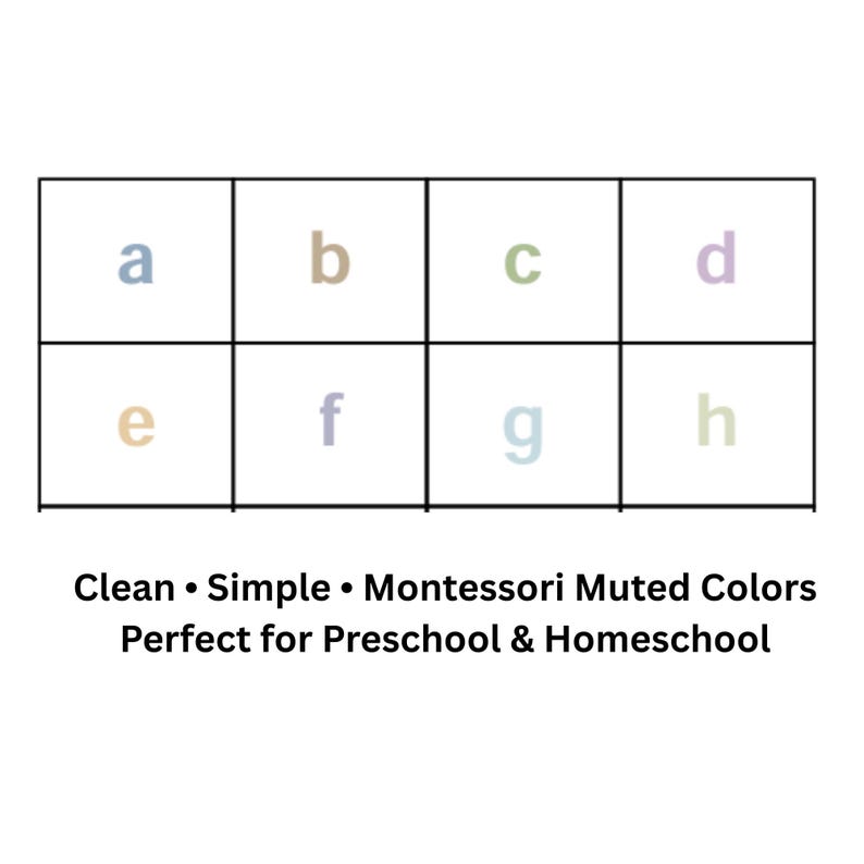 Buy Montessori Lowercase Alphabet Chart | Muted Colors A4 (PDF) Online ...