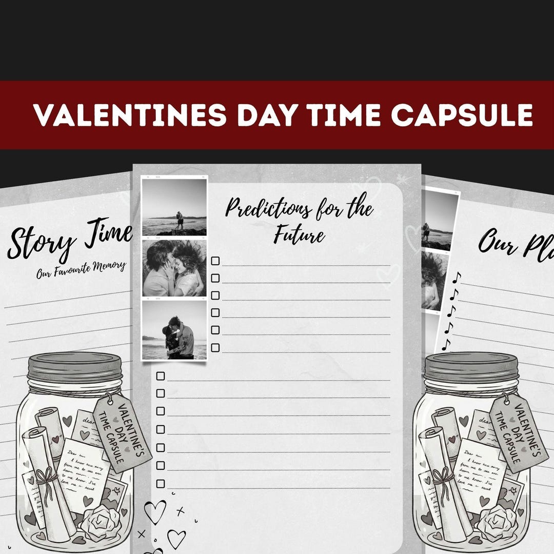 Couples Time Capsule Kit, Printable Valentine's Day Gift, Date Night ...