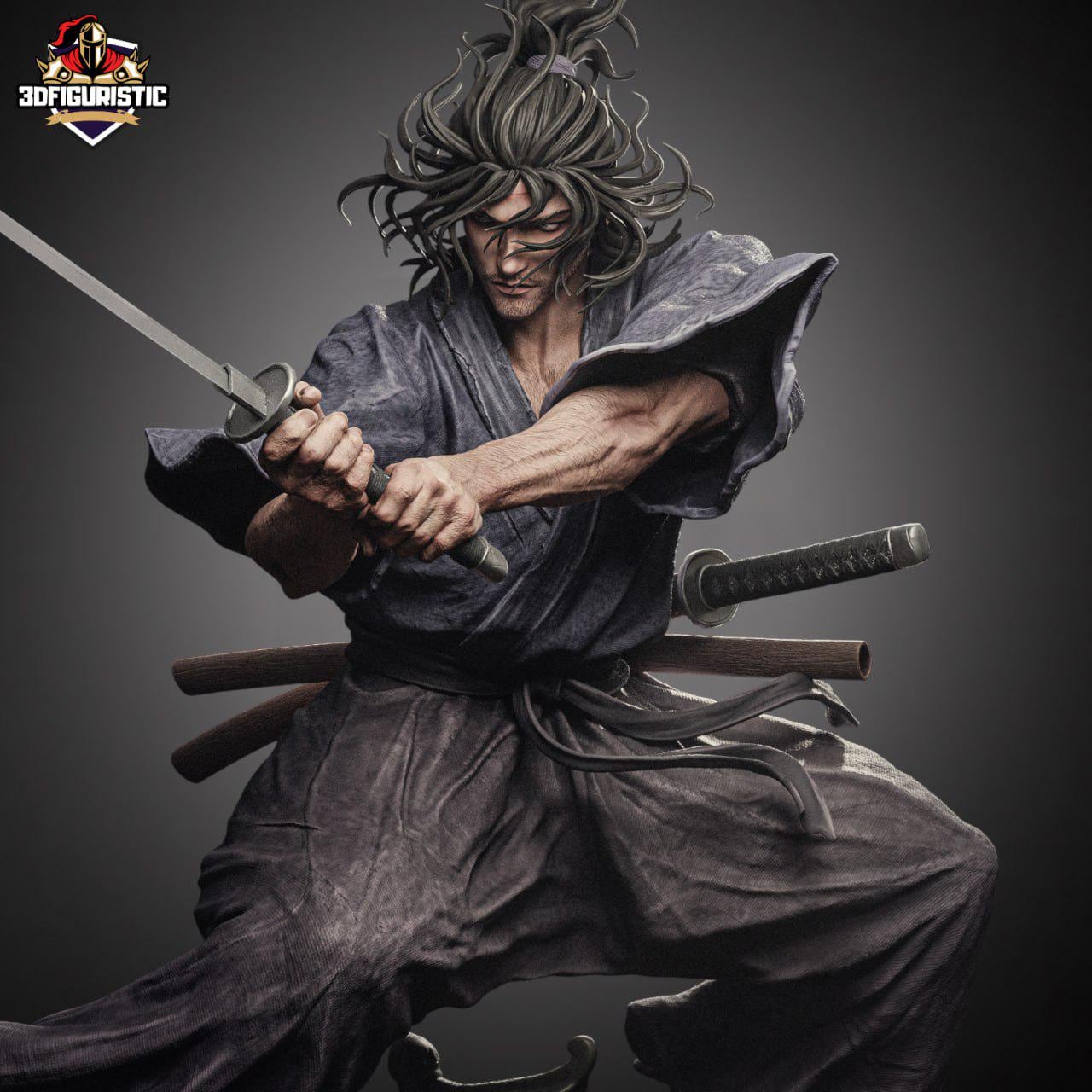 Handmade Ronin Statue | 3D Printed, Hand Painted Collector Art - Etsy