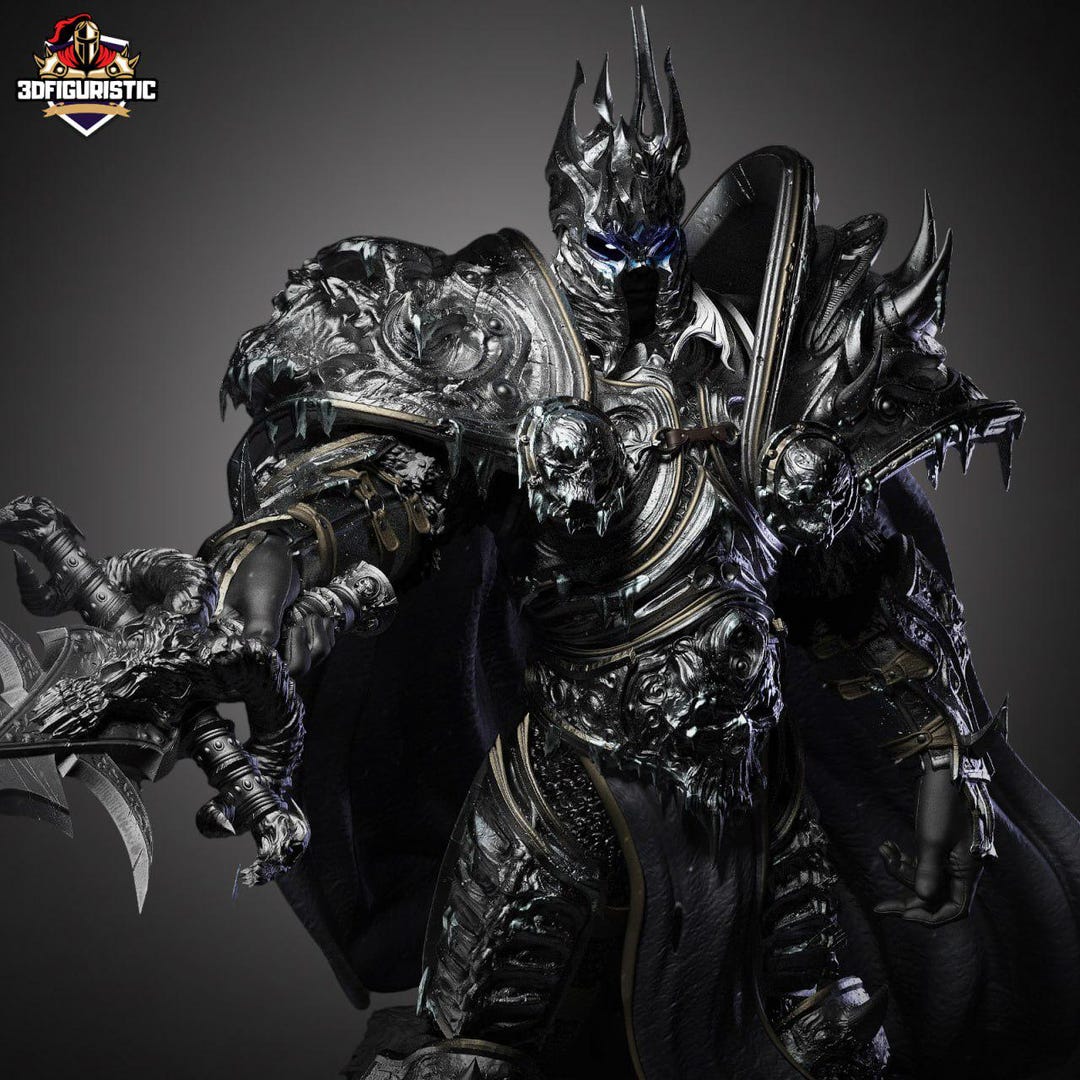 Handmade Frozen Undead King Resin Statue | Dark Fantasy Collector Art ...