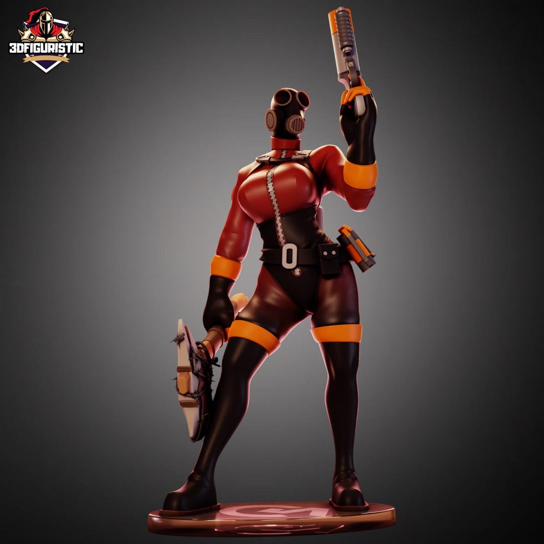Female Fire Trooper Inspired Figure | Fan Made Masked Pyro Character ...