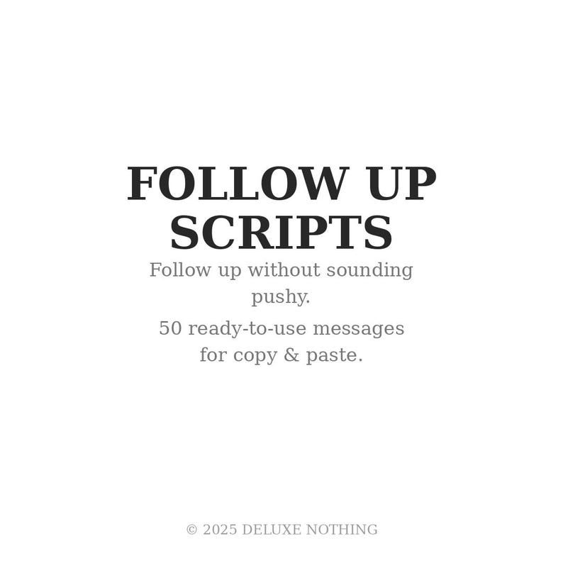 Follow up Scripts – Copy & Paste Messages - Etsy