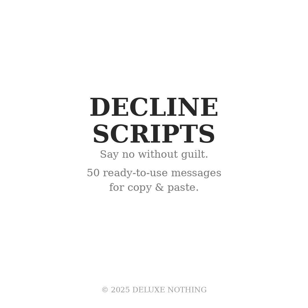 Decline Scripts - Copy & Paste Messages - Instant Download - Etsy