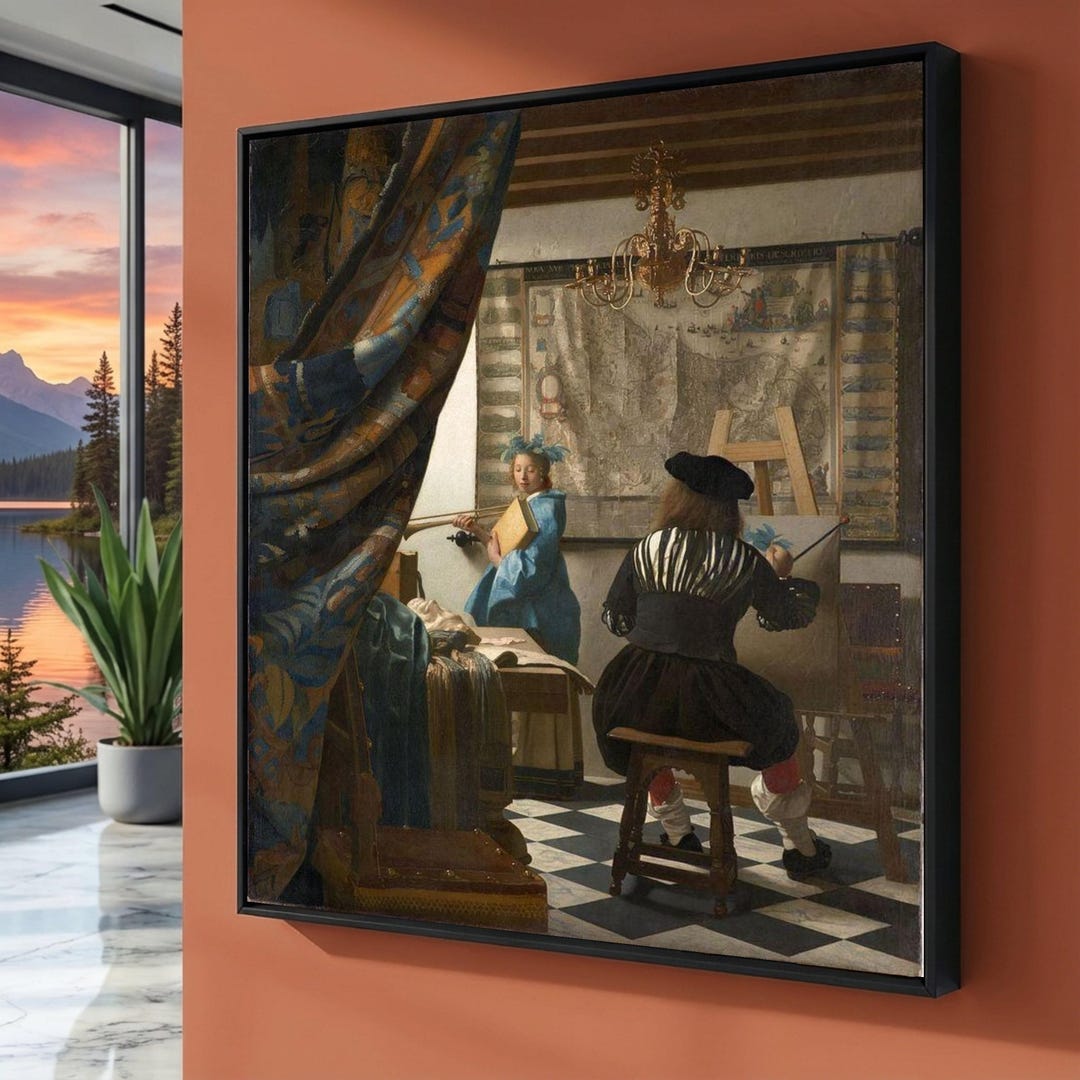 Classical Artist and Model Scene Canvas, Dutch Golden Age Painting ...